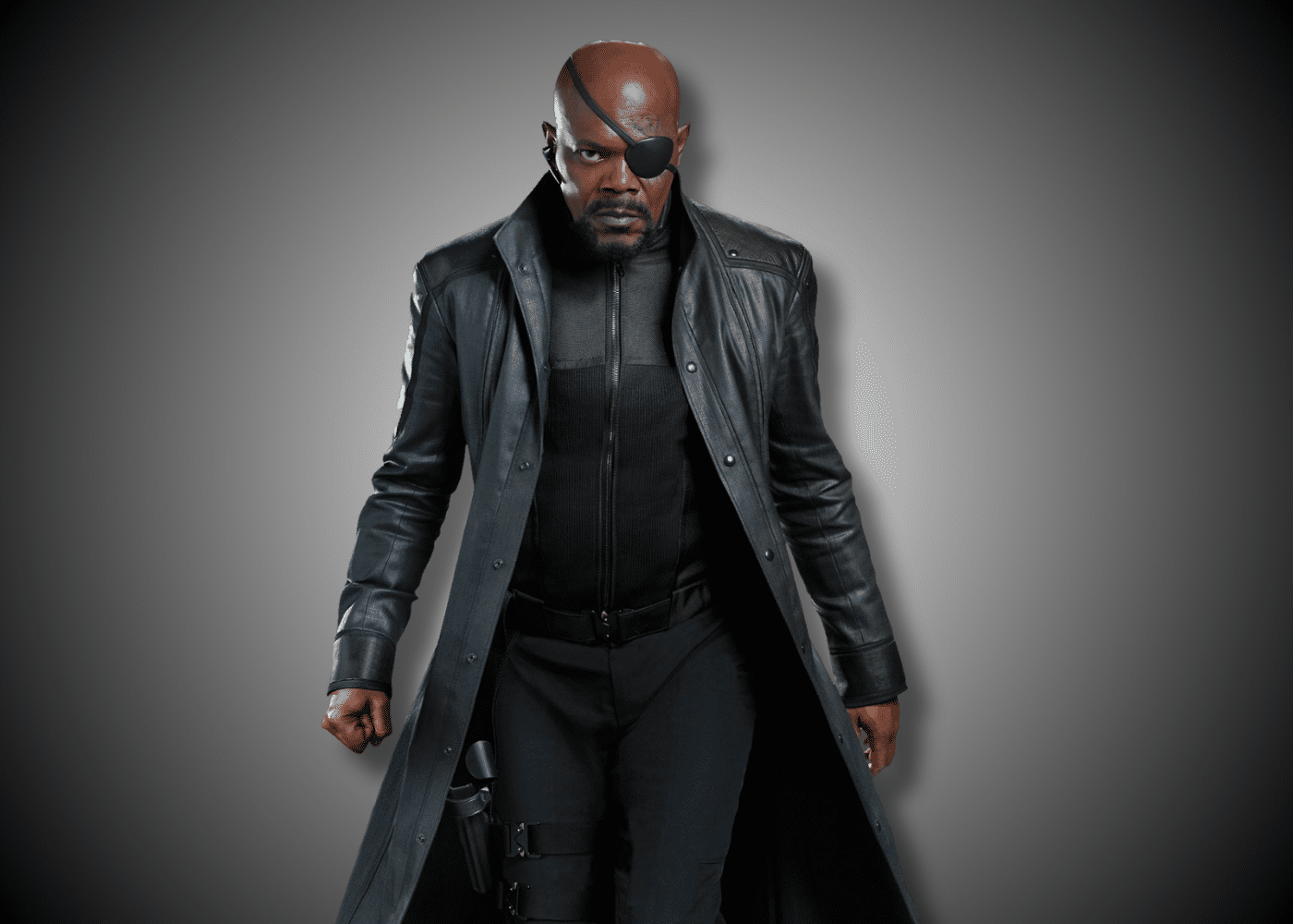 White Nick Fury Cosplay